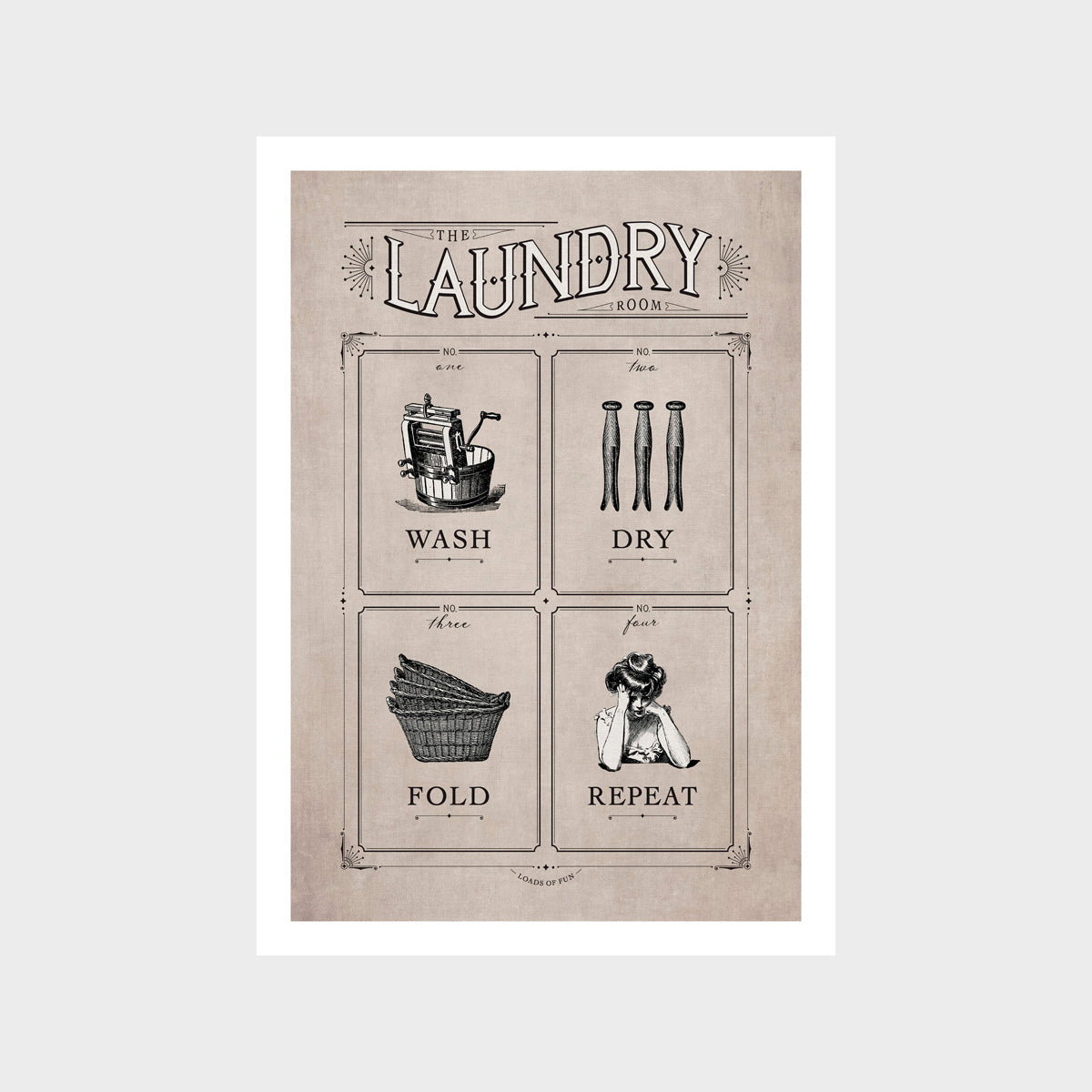 Vintage Laundry Art Print – Empty Studios