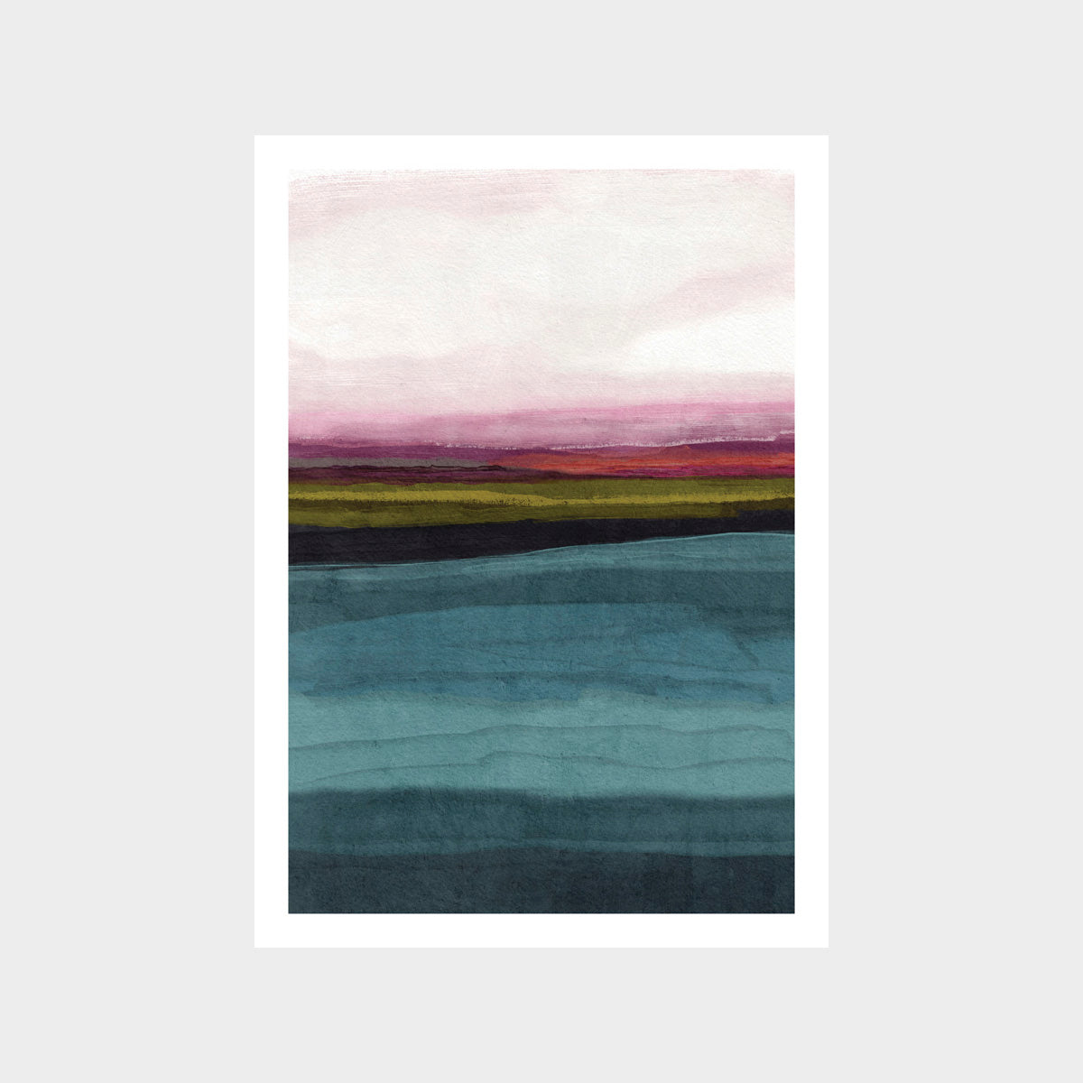 Turquoise Landscape Art Print – Empty Studios